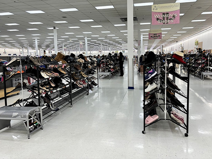 The Imelda Marcos in all of us rejoices at this footwear fantasyland. From practical flats to "how did anyone ever walk in these?"