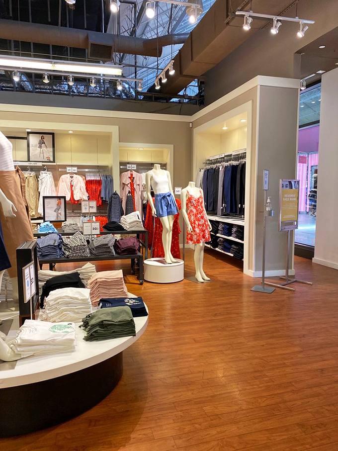 Mannequins showing off outfits that whisper, "Yes, you can pull this off in Florida," with enough confidence to make you believe it.