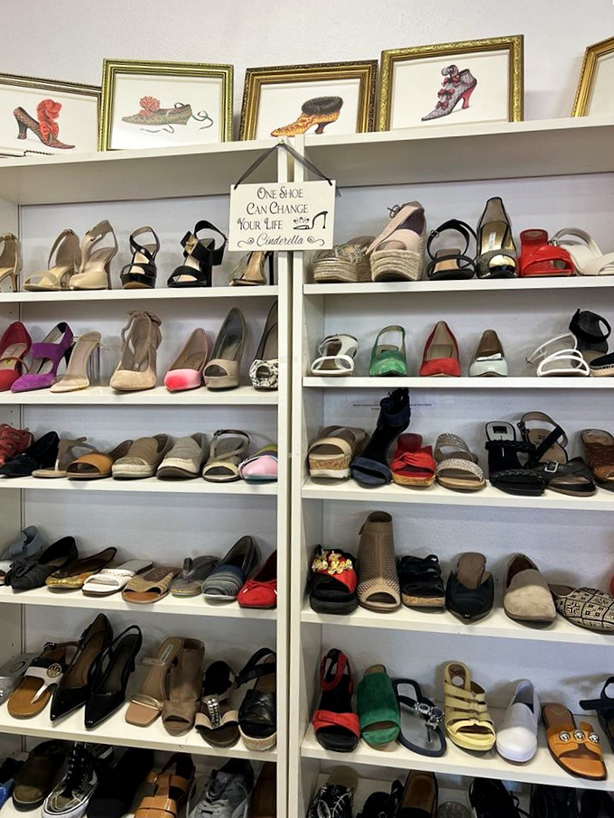 "One shoe can change your life" &ndash; Cinderella knew it, and so do thrift store devotees. These shelves offer glass slippers for every budget.