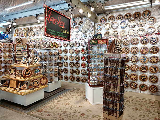 Wall-to-wall wooden wonders! This laser-cut creation station transforms ordinary wood into extraordinary keepsakes that scream "I didn't go to Disney!"