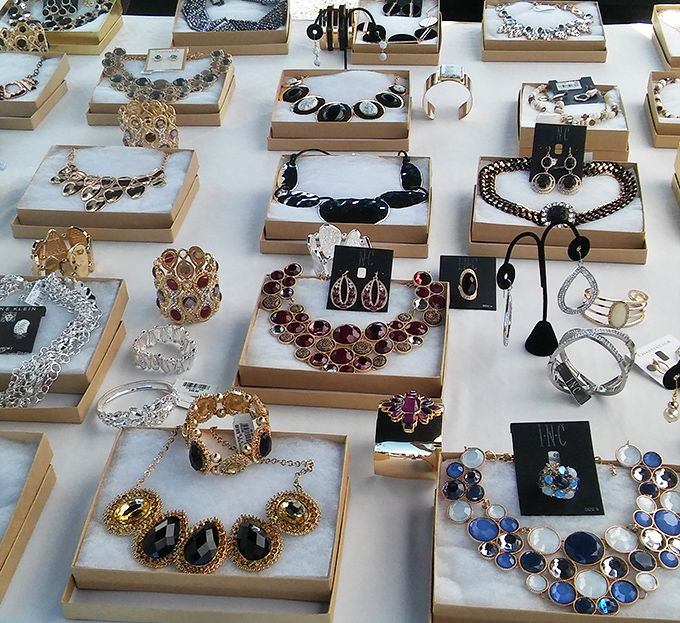 Handcrafted jewelry displays showcase artisan pieces that rival any upscale boutique's finest offerings.