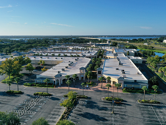 The aerial view reveals Ellenton's impressive scale &ndash; a retail metropolis where your car might need GPS coordinates rather than just "near Starbucks."