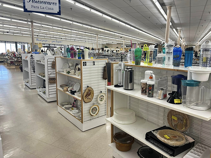 Kitchen gadgets and home goods galore! That bread maker you'll use exactly twice still costs less than one loaf from an artisanal bakery.