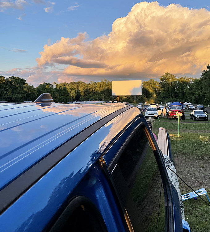 Nature provides the ceiling, cars provide the seating, and that magnificent screen provides an escape from the ordinary.