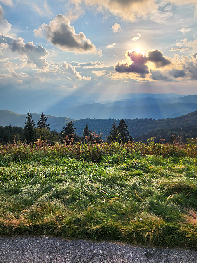 Heaven's spotlight moment! When clouds part like this, even non-believers start looking for angels. The divine light show is complimentary.