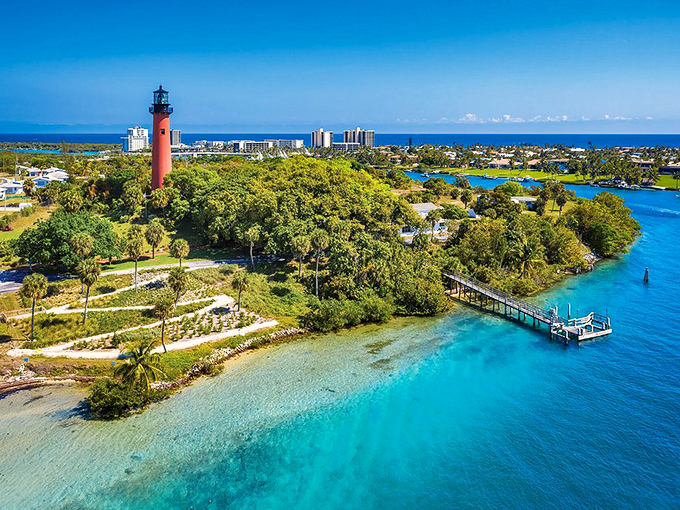 Mother Nature frames her masterpiece perfectly, with native palms and oaks creating a quintessentially Florida portrait of this historic beacon.