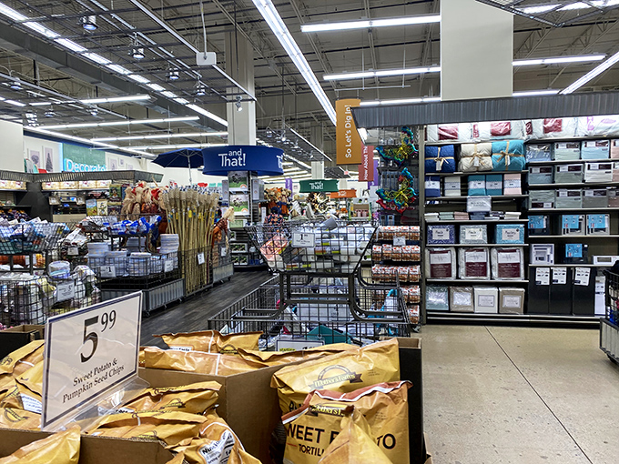 Warehouse-style shopping meets modern convenience in this retail wonderland that stretches for miles.