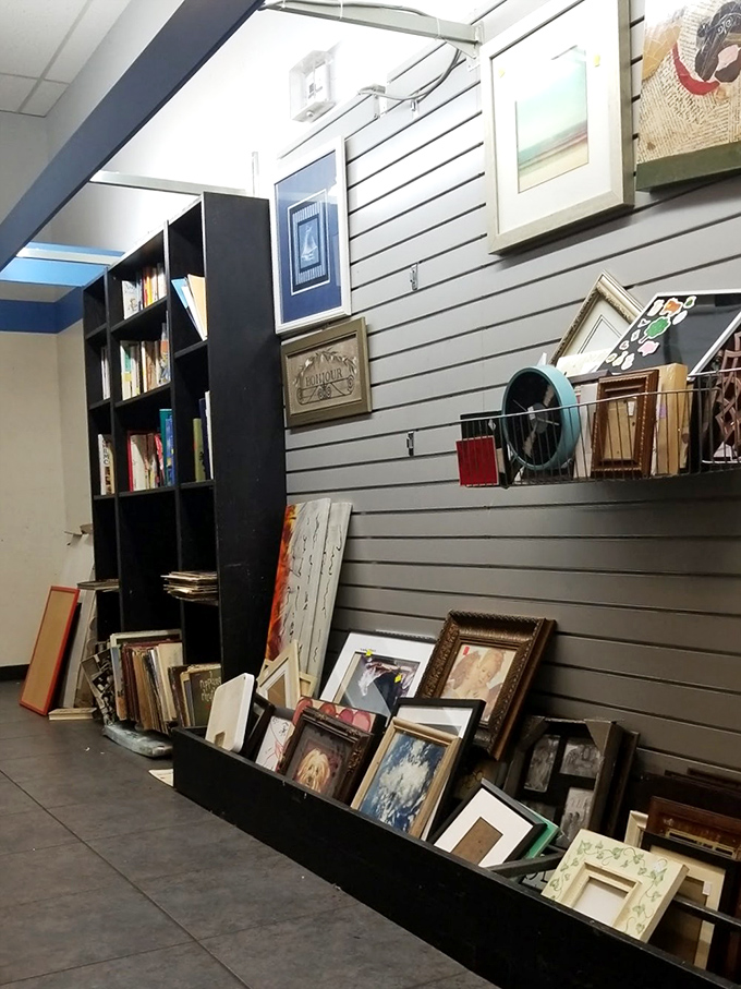 Wall art roulette—someone's discarded memories become your next conversation piece. That velvet painting of Elvis? It's practically calling your name.