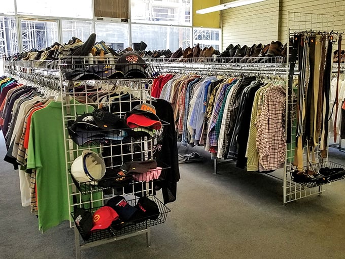 The men's department could outfit a small army of desert dandies. That Hawaiian shirt collection alone deserves its own zip code!