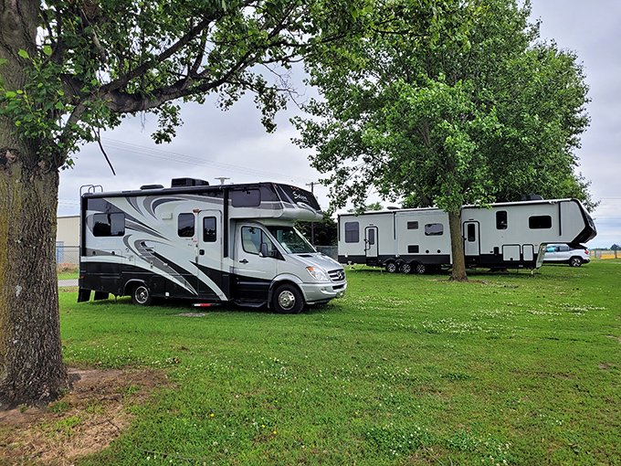 RV camping brings affordable adventure to your doorstep. Park under shade trees and swap retirement stories with neighbors who quickly become friends.