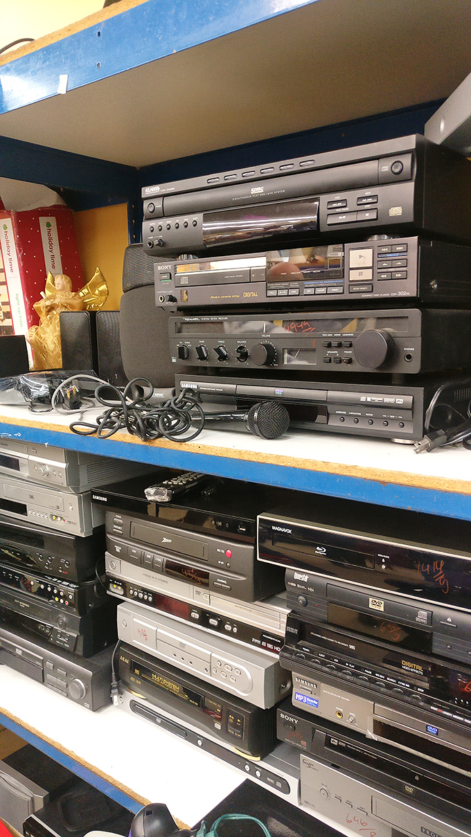 Audio equipment from every decade awaits new life. Someone's abandoned Sony system is about to become your vintage entertainment centerpiece.