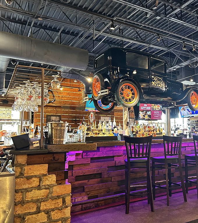 This isn't just a bar &ndash; it's a vintage-themed oasis where shoppers refuel with liquid courage before tackling the next round of sales.