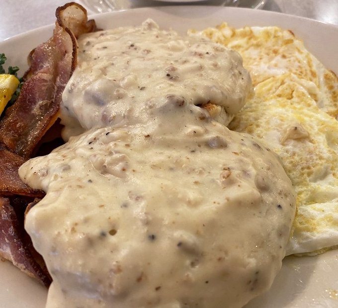 Biscuits and gravy: the Southern breakfast equivalent of a warm hug from someone who genuinely wants you to have a good day.