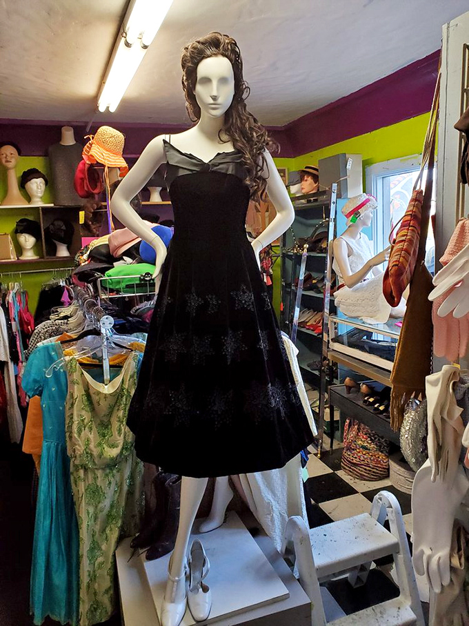 A mannequin wearing the little black dress that launched a thousand compliments &ndash; timeless never looked better.