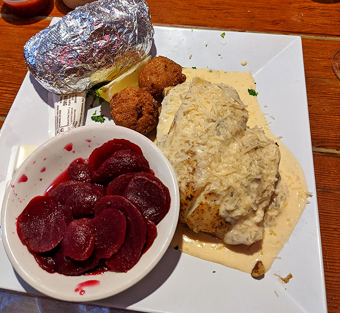 Fish so perfectly blackened, it could teach a masterclass in how spices and seafood become best friends.