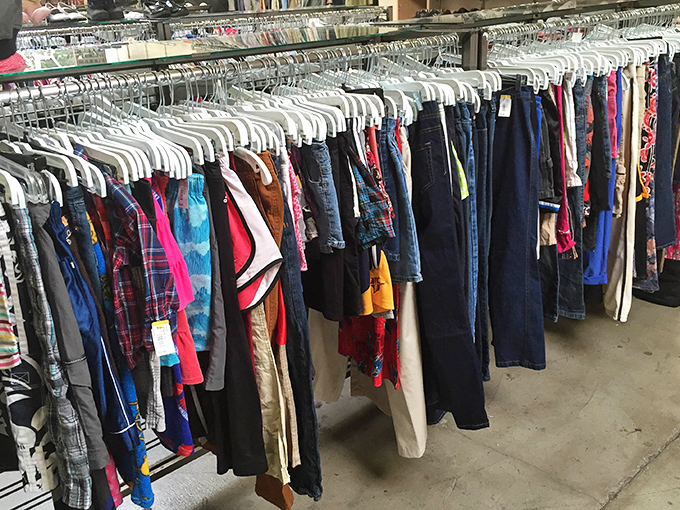 Denim heaven isn't a myth—it's right here between the khakis and dress pants, where your next favorite jeans are hiding in plain sight.