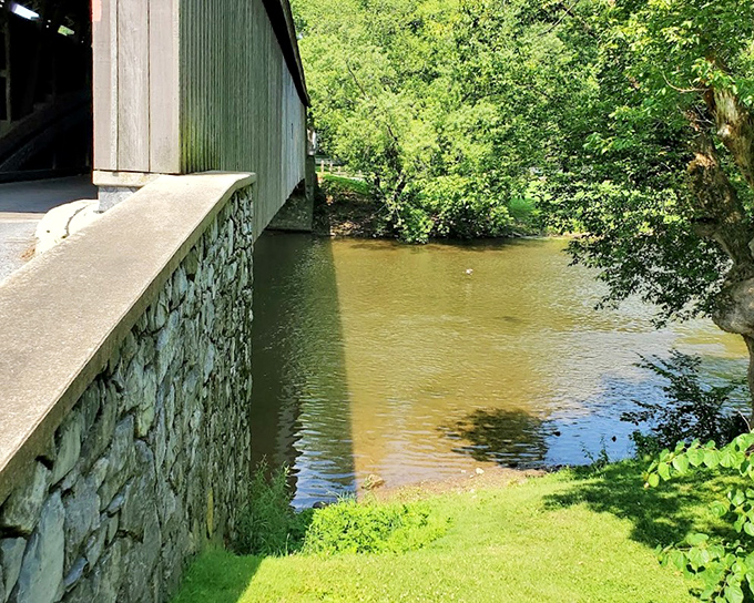The Conestoga River provides the perfect mirror for the bridge, doubling your scenic views at no extra charge.