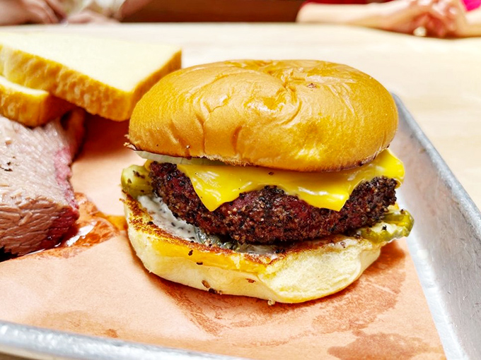 This isn't just a burger; it's a declaration of beef independence. The char speaks volumes about what awaits inside.