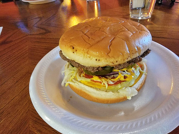 This isn't just a burger&mdash;it's architecture. Notice how the lettuce creates a foundation for the perfect meat-to-topping ratio.