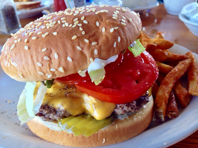 Even lunch deserves attention at this breakfast haven &ndash; a classic cheeseburger with hand-cut fries that proves Annie's doesn't play favorites with mealtimes.