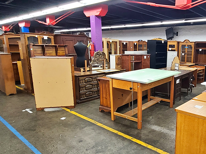 This isn't just furniture&mdash;it's a wooden United Nations of cabinets, desks, and drawers with stories to tell.