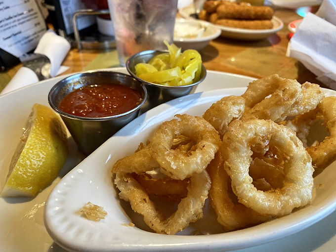 Calamari rings so perfectly golden and tender, they make you forget every rubbery, disappointing version you've ever encountered elsewhere.