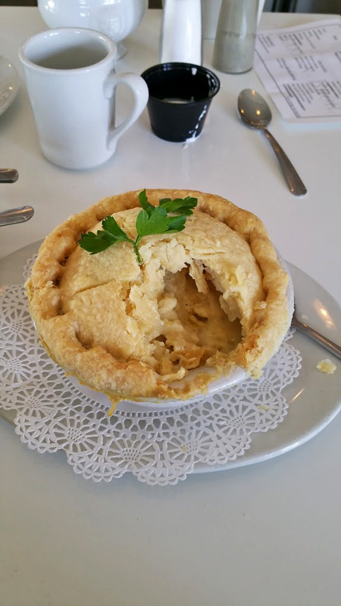 This chicken pot pie isn't just comfort food &ndash; it's therapy in a flaky crust, complete with that satisfying steam release moment.