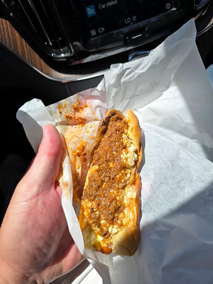 This chili dog represents everything wonderful about American comfort food wrapped in one glorious package.