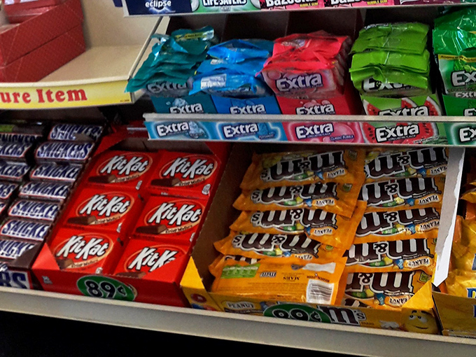 Chocolate paradise without the premium price tag. Kit Kats and M&Ms lined up like sweet soldiers ready for movie night duty.