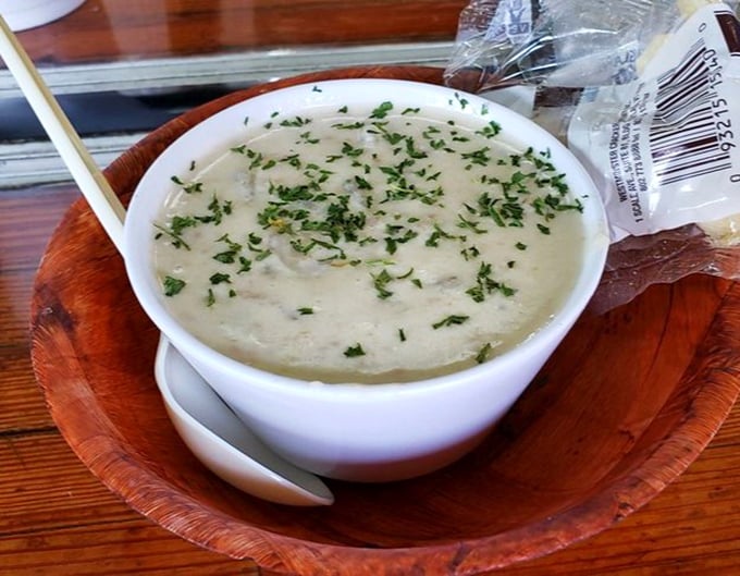 Their clam chowder isn't just a soup, it's a creamy declaration that New England doesn't have a monopoly on seafood excellence.