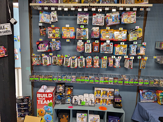 Trading card heaven for collectors young and old. That rare baseball card you've been hunting might be hiding right between Pok&eacute;mon and Magic.