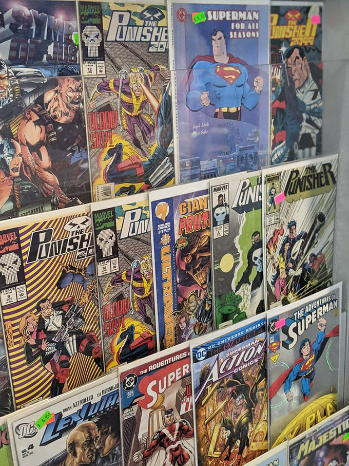 Not just Superman! The museum's comic collection spans multiple heroes and eras, showcasing the evolution of American comic book art.