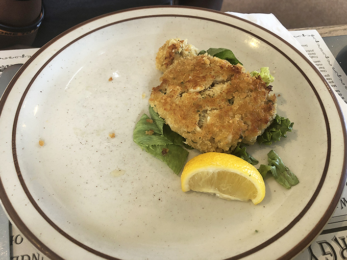 A Delaware crabcake that's all crab and no nonsense. Like finding the winning lottery ticket in your coat pocket.