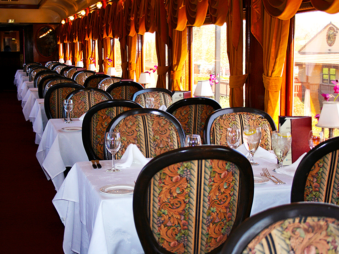 Dining cars that would make the Orient Express jealous, with tables set so perfectly your grandmother would approve.
