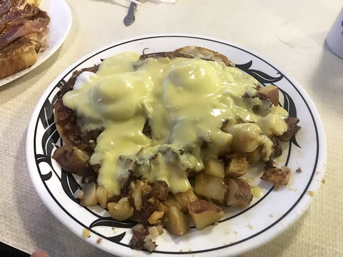 Home fries smothered in hollandaise—because sometimes vegetables need to dress up fancy to get the attention they deserve.