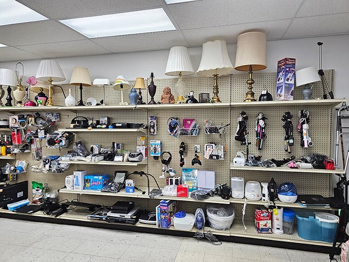 Electronics from every era gather like a tech museum where everything's actually for sale.