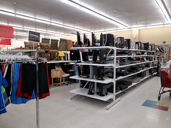 A fashionista's playground where shoes and accessories await their second chance at stardom. Cinderella's glass slipper might be hiding here somewhere!