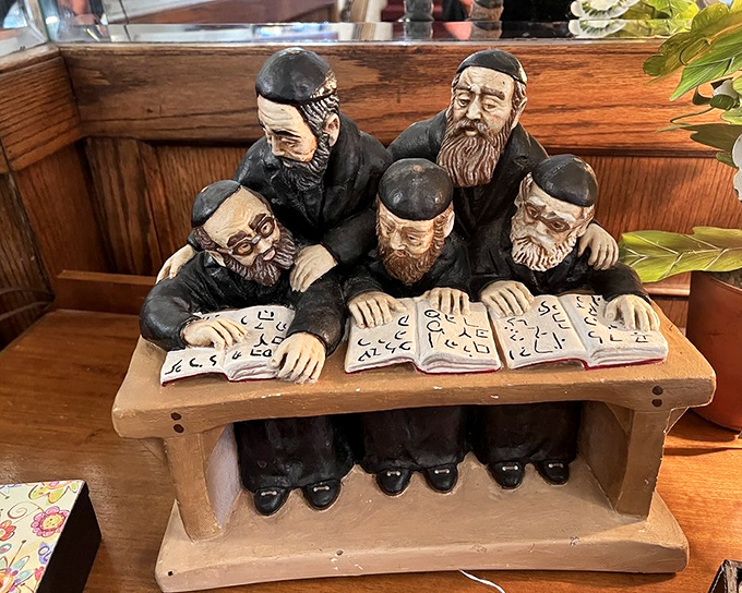 These wooden scholars studying their texts aren't just figurines&mdash;they're conversation pieces with more personality than most modern knickknacks could dream of having.