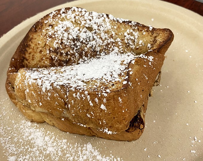 French toast that's achieved celebrity status in my personal breakfast hall of fame. Dusted with powdered sugar and worthy of your weekend splurge.
