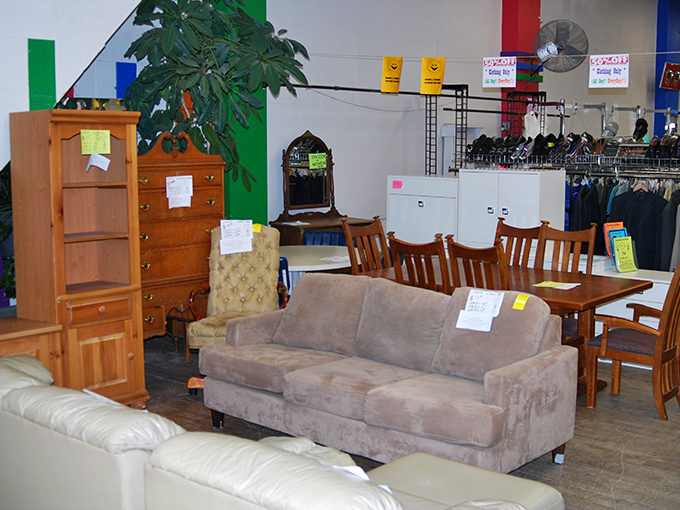 The furniture section showcases sofas and tables with stories to tell&mdash;each piece waiting for its second act in someone's home.