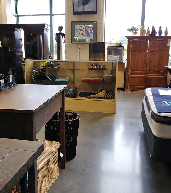 The furniture section offers everything from practical desks to statement pieces, all waiting for their second act in Florida homes.