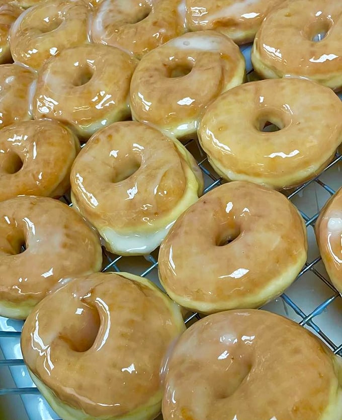 Classic glazed donuts that prove simplicity is the ultimate sophistication&mdash;each one a golden ring of breakfast joy that puts your healthy cereal to shame.