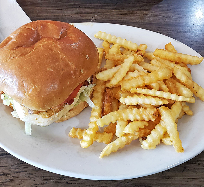 When a sandwich needs reinforcements, crinkle-cut fries answer the call—a lunch combo that's been making Americans happy since the invention of the lunch break.