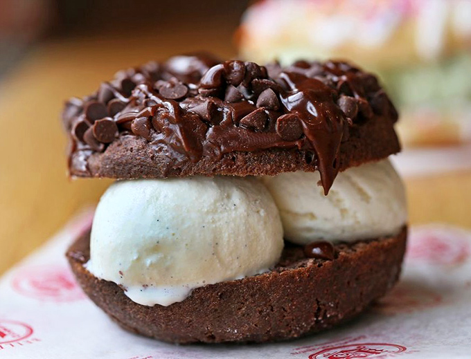 Not your average ice cream sandwich&mdash;this chocolate cookie creation looks like it was designed by someone who truly understands the meaning of "treat yourself."