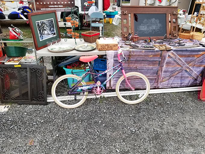 Childhood nostalgia on two wheels. This pink bicycle isn't just transportation&mdash;it's someone's future memory of summer adventures and skinned knees.
