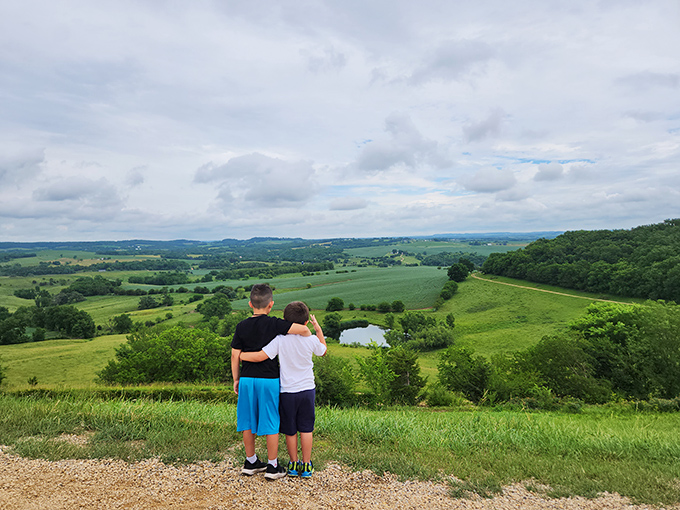 Childhood wonder meets geological marvel as two young explorers discover that Illinois geography textbooks have some serious explaining to do.