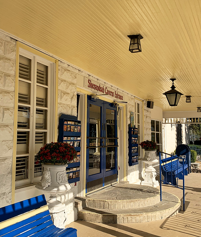 Charming and inviting, the caverns' entrance gives little hint of the spectacular underground realm waiting just below your feet.