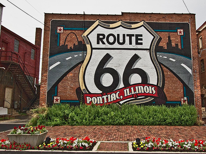 This isn't just street art&mdash;it's Pontiac's billboard to the world. The Route 66 shield mural has probably appeared in more vacation photos than most celebrities.