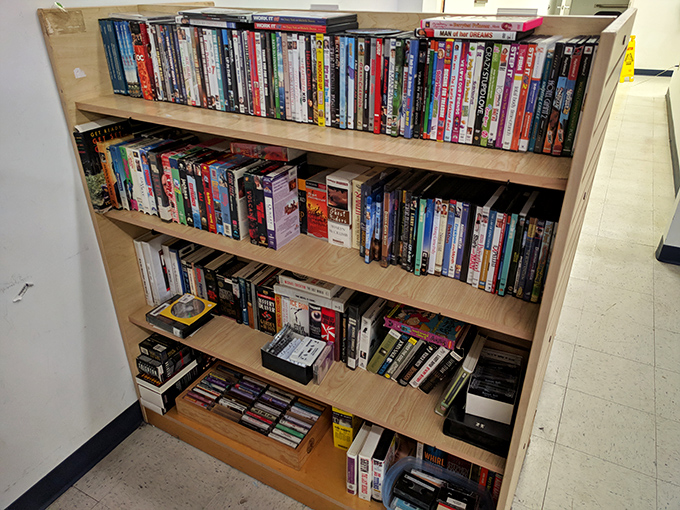 The DVD section: a physical Netflix where classics and forgotten gems live together in perfect harmony for just a couple bucks.