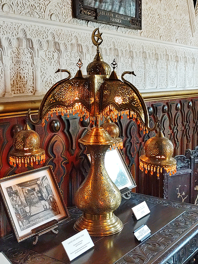 This isn't just a lamp&mdash;it's jewelry for your room. The intricate metalwork creates patterns of light that dance across the walls.